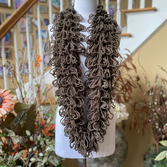 GANZ | Accessories | Ganz Brown Loop Yarn Infinity Scarf | Poshmark